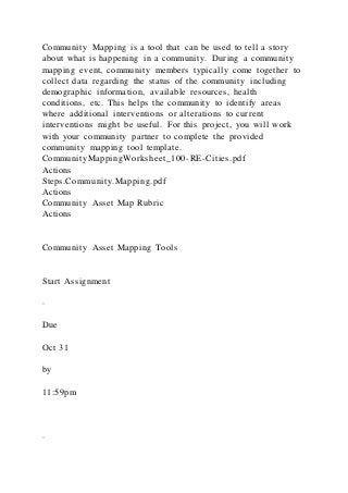 Community Mapping Worksheet 1 Community Mapping | DOCX
