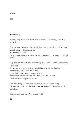 Community Mapping Worksheet 1 Community Mapping | DOCX