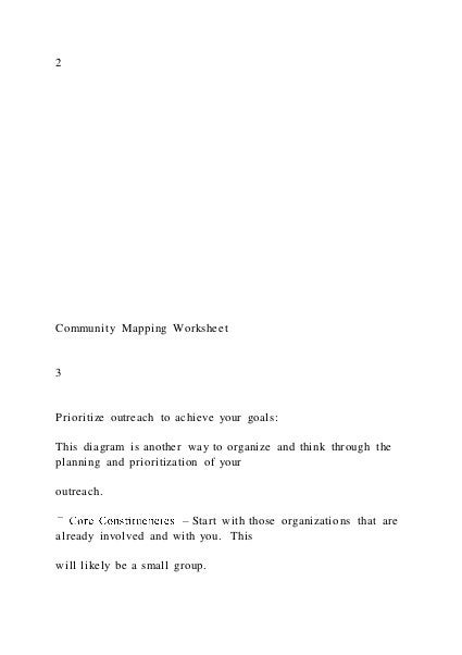 Community Mapping Worksheet 1 Community Mapping | DOCX