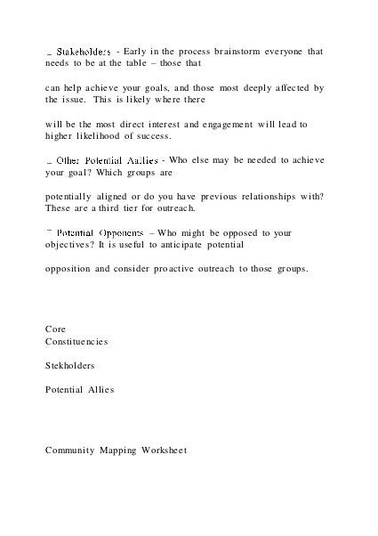 Community Mapping Worksheet 1 Community Mapping | DOCX