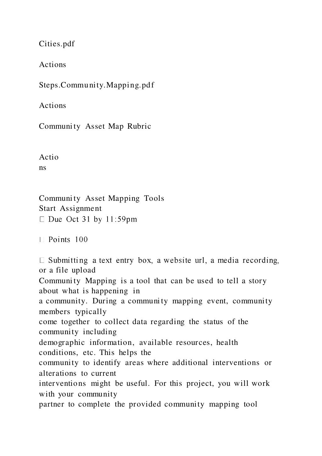 Community Mapping Worksheet 1 Community Mapping | DOCX