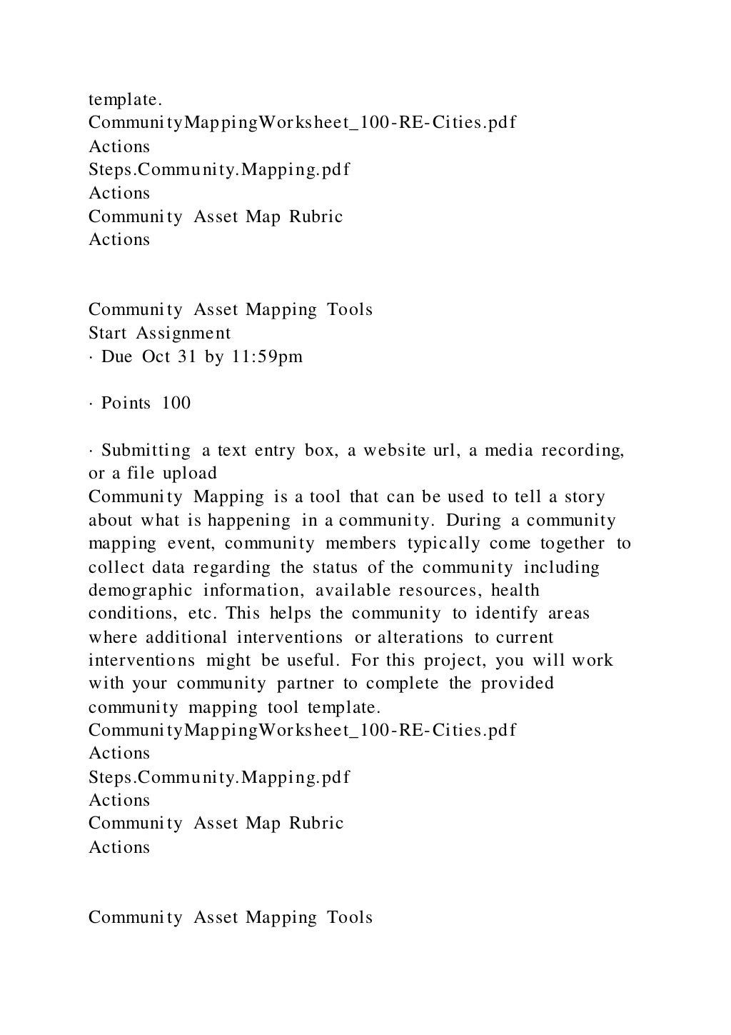 Community Mapping Worksheet 1 Community Mapping | DOCX