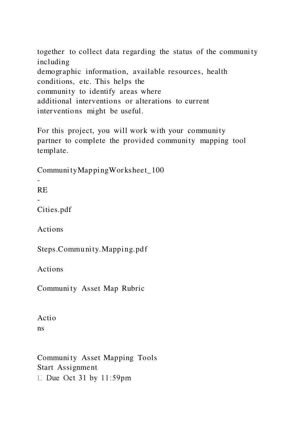 Community Mapping Worksheet 1 Community Mapping | DOCX