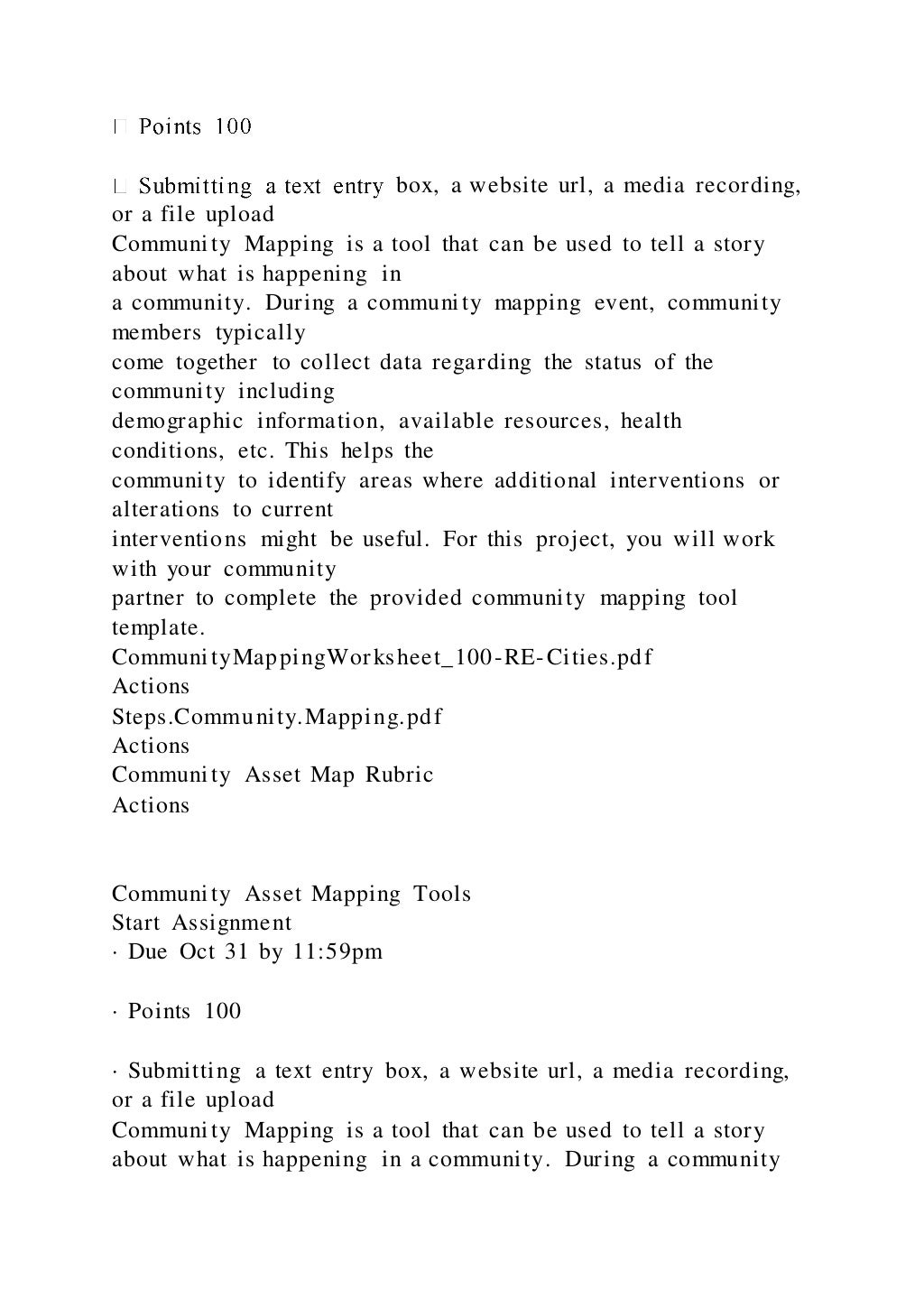 Community Mapping Worksheet 1 Community Mapping | DOCX