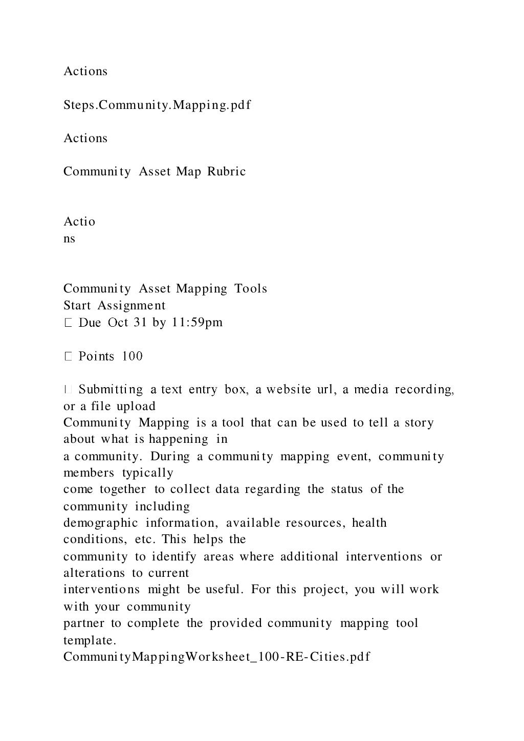 Community Mapping Worksheet 1 Community Mapping | DOCX
