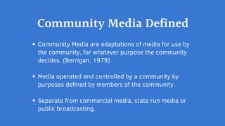 Community Media by Tasha- Gaye Davis | PPT