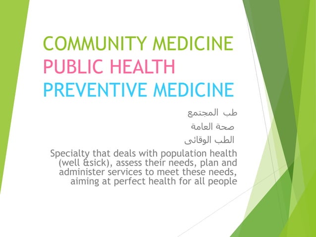 Community medicine | PPT