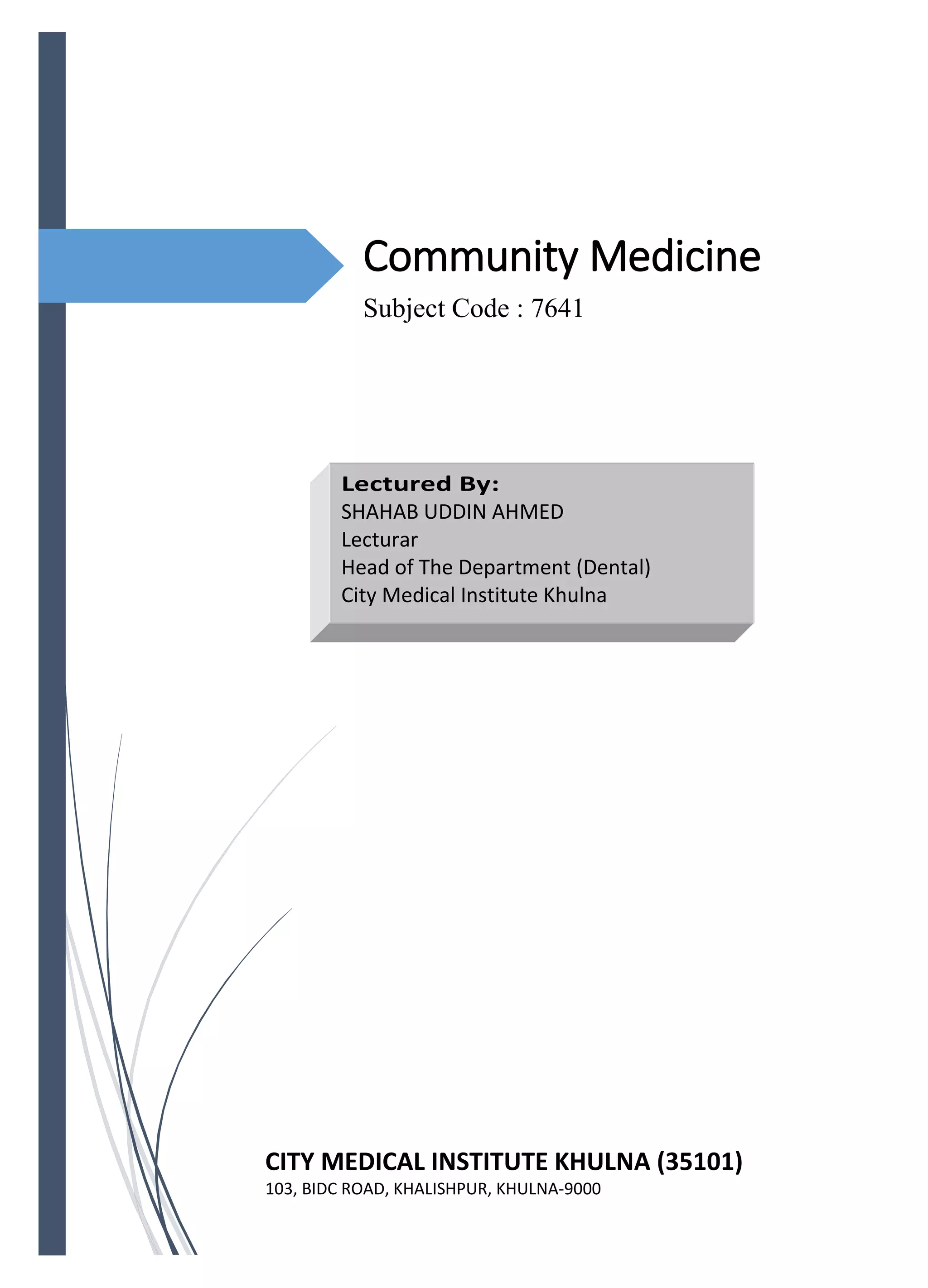 Community Medicine | PDF