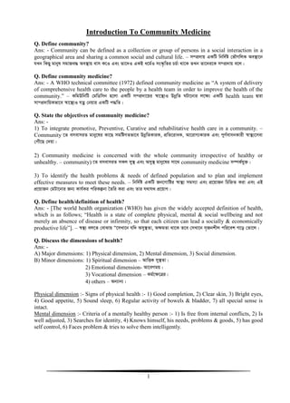 Community Medicine | PDF | Infectious Diseases | Diseases and Conditions