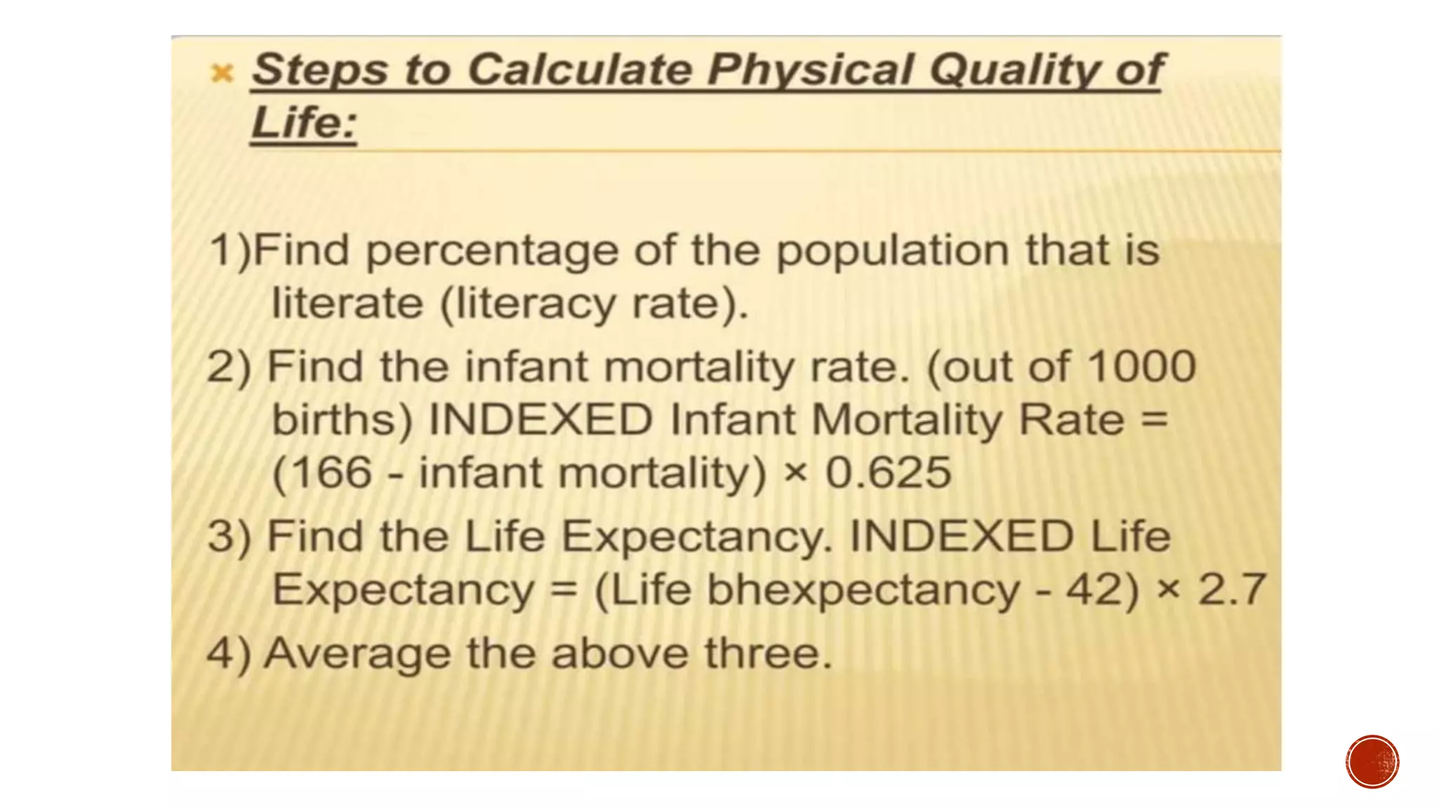 Physical Quality of life index(PQLI) and Human Developmental Index(HDI ...