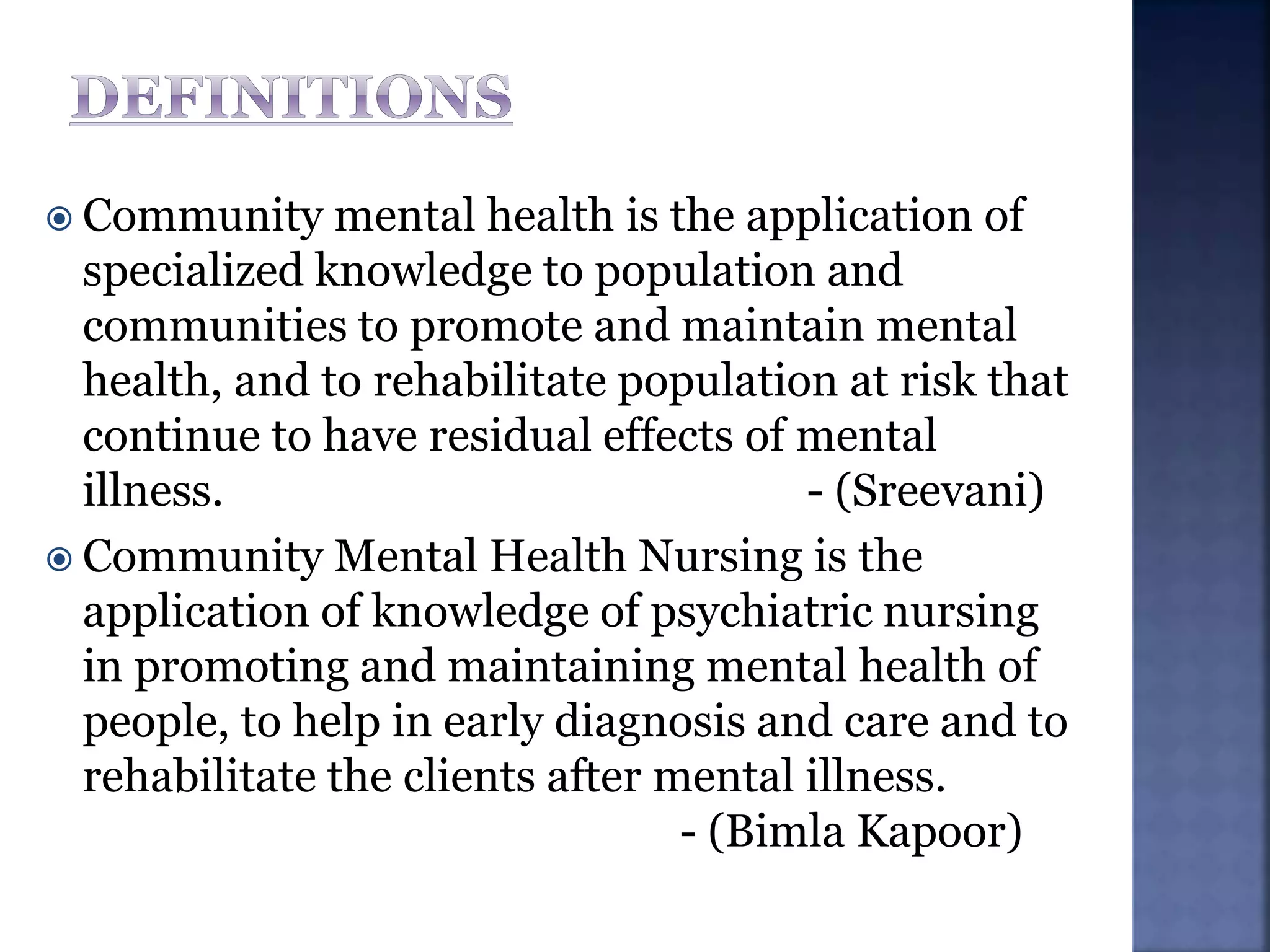 Community mental health programme | PPTX