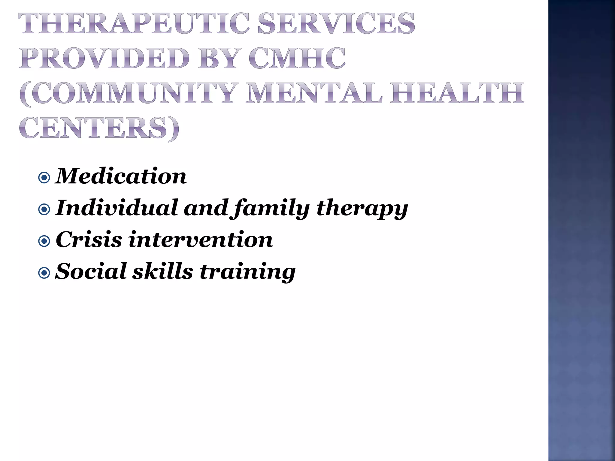 Community mental health programme | PPTX
