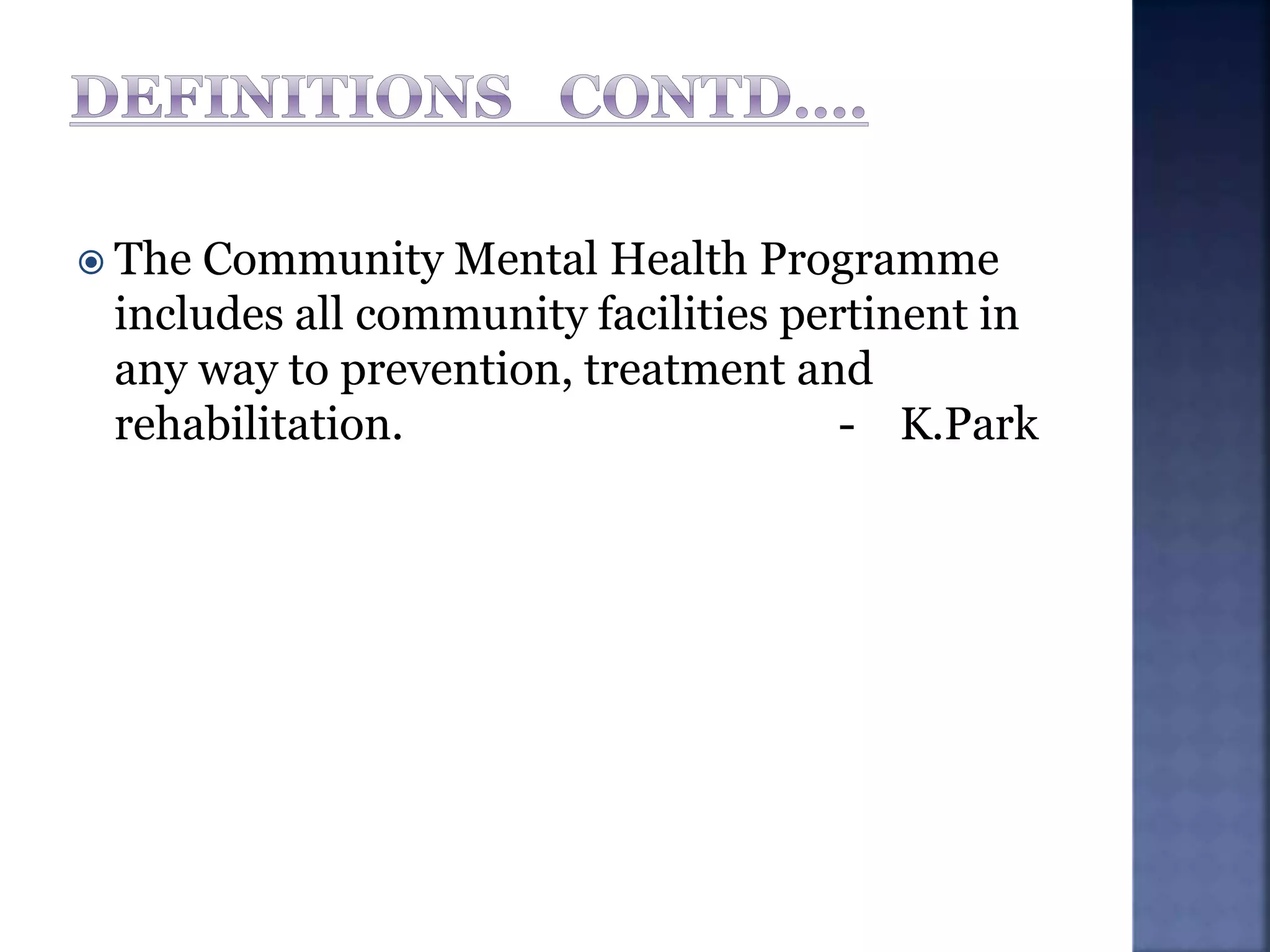 Community mental health programme | PPTX