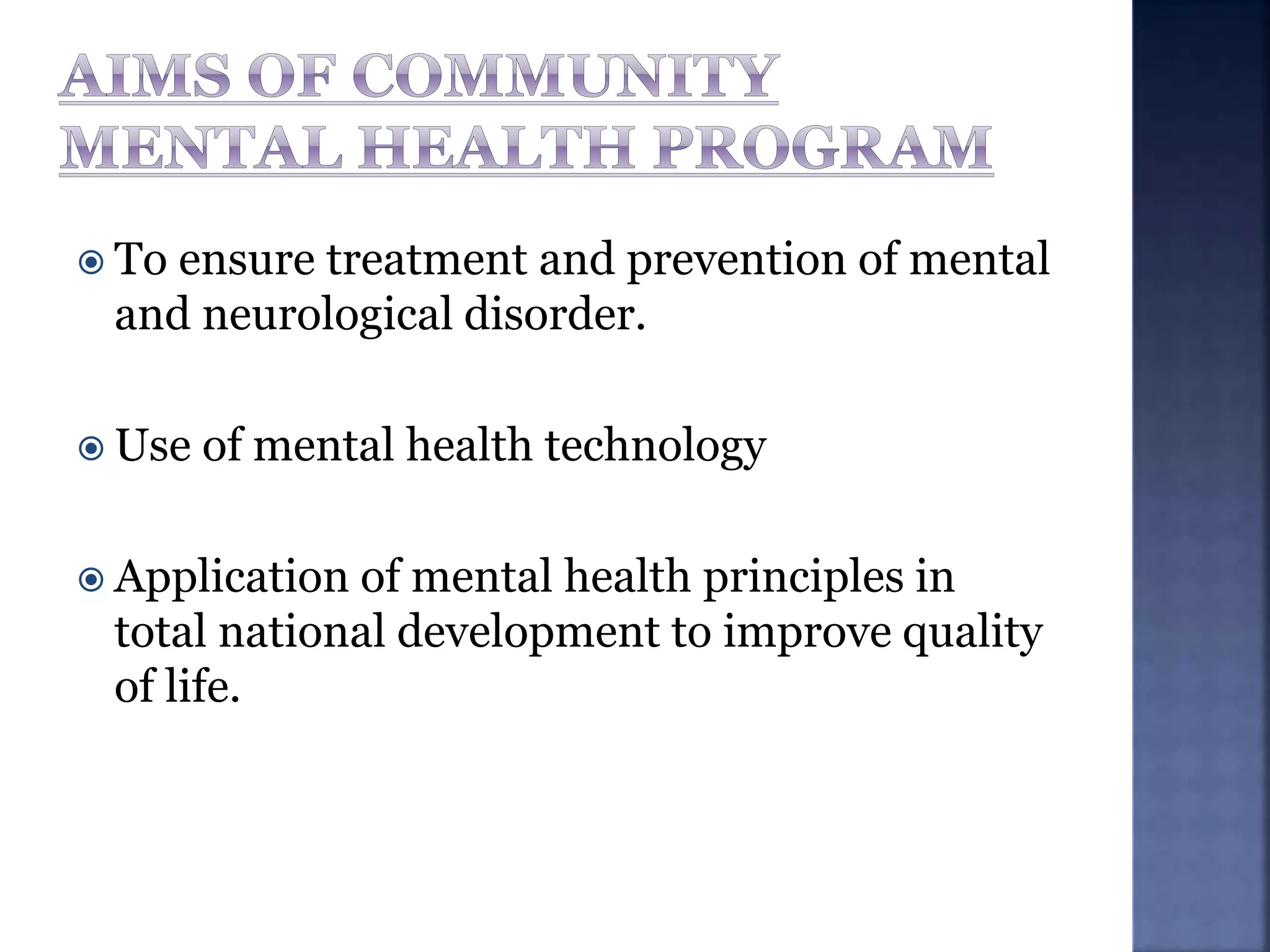 Community mental health programme | PPTX