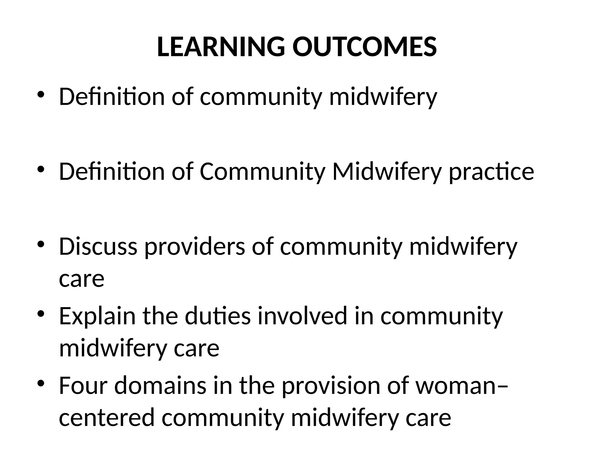 COMMUNITY MIDWIFERY CARE. in undergraduatespptx | PPTX