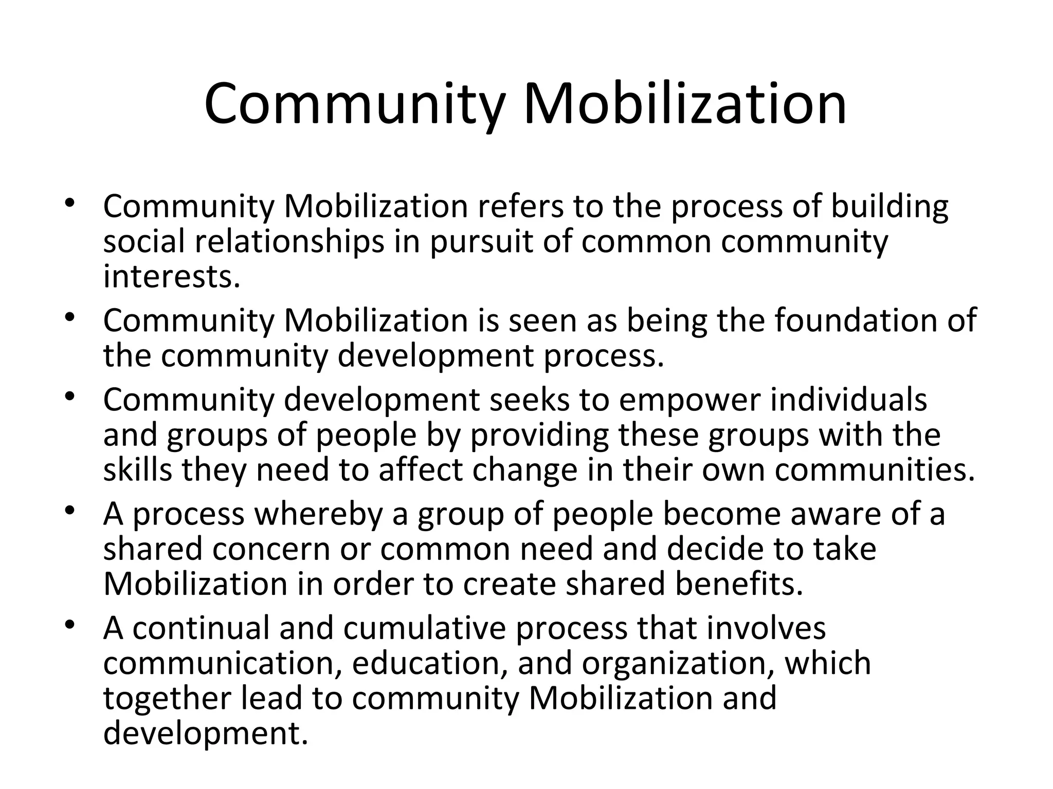 Community mobilisation | PPT