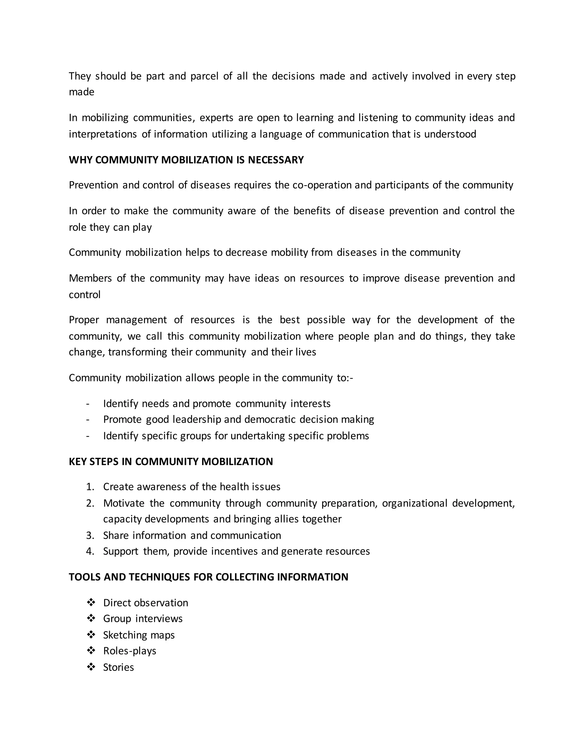 Community mobilization | DOCX