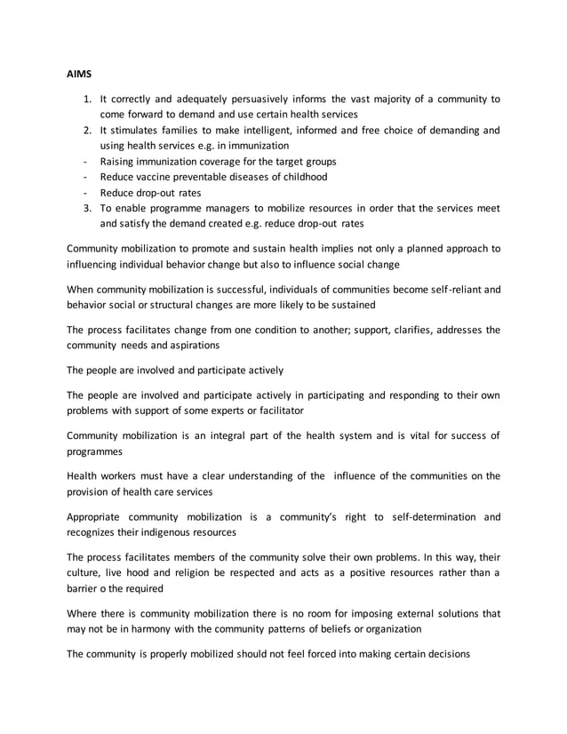 Community mobilization | DOCX