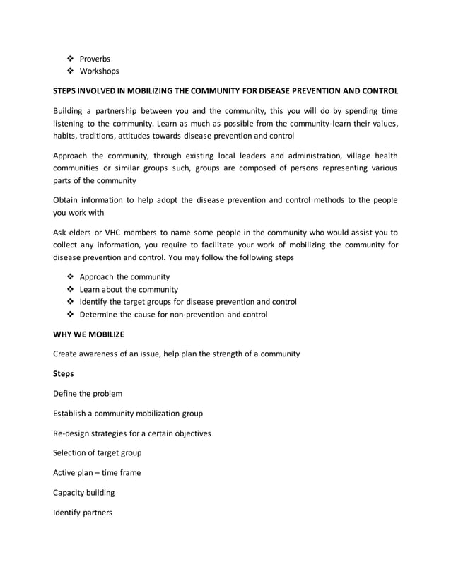 Community mobilization | DOCX