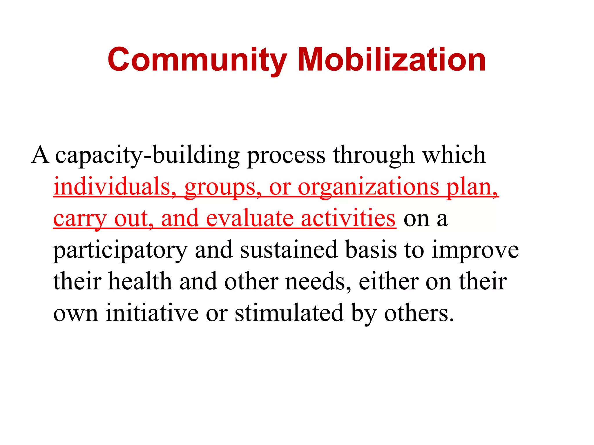 Community mobilization | PPT