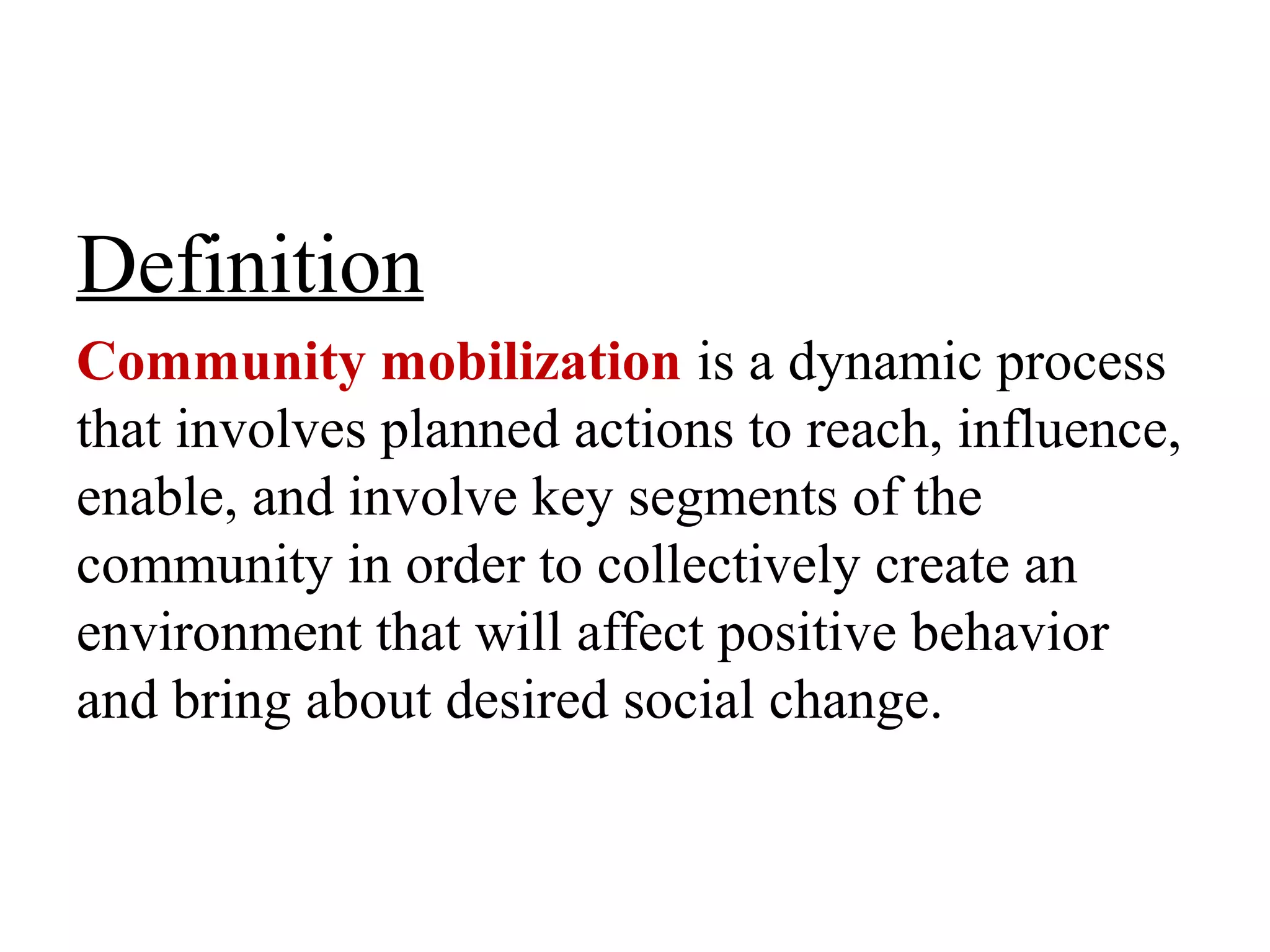 Community mobilization | PPT