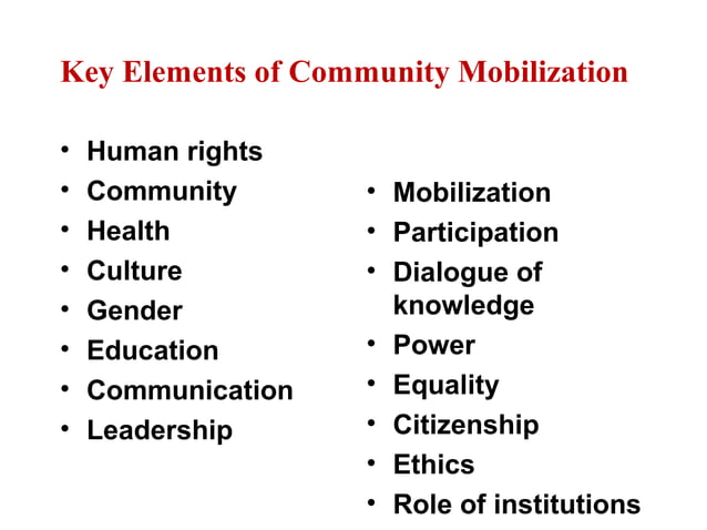 Community mobilization | PPT