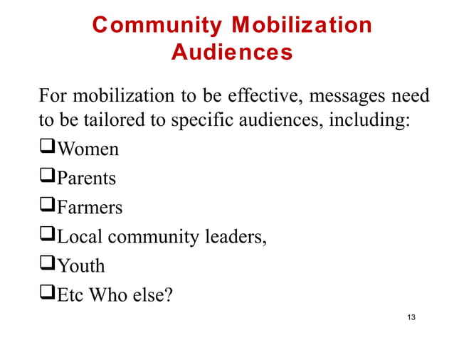 Community mobilization | PPT