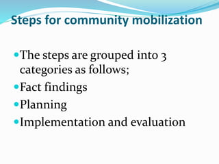 Community mobilization | PPTX