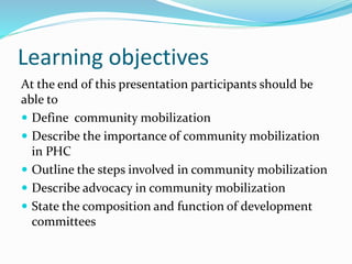 Community mobilization | PPTX