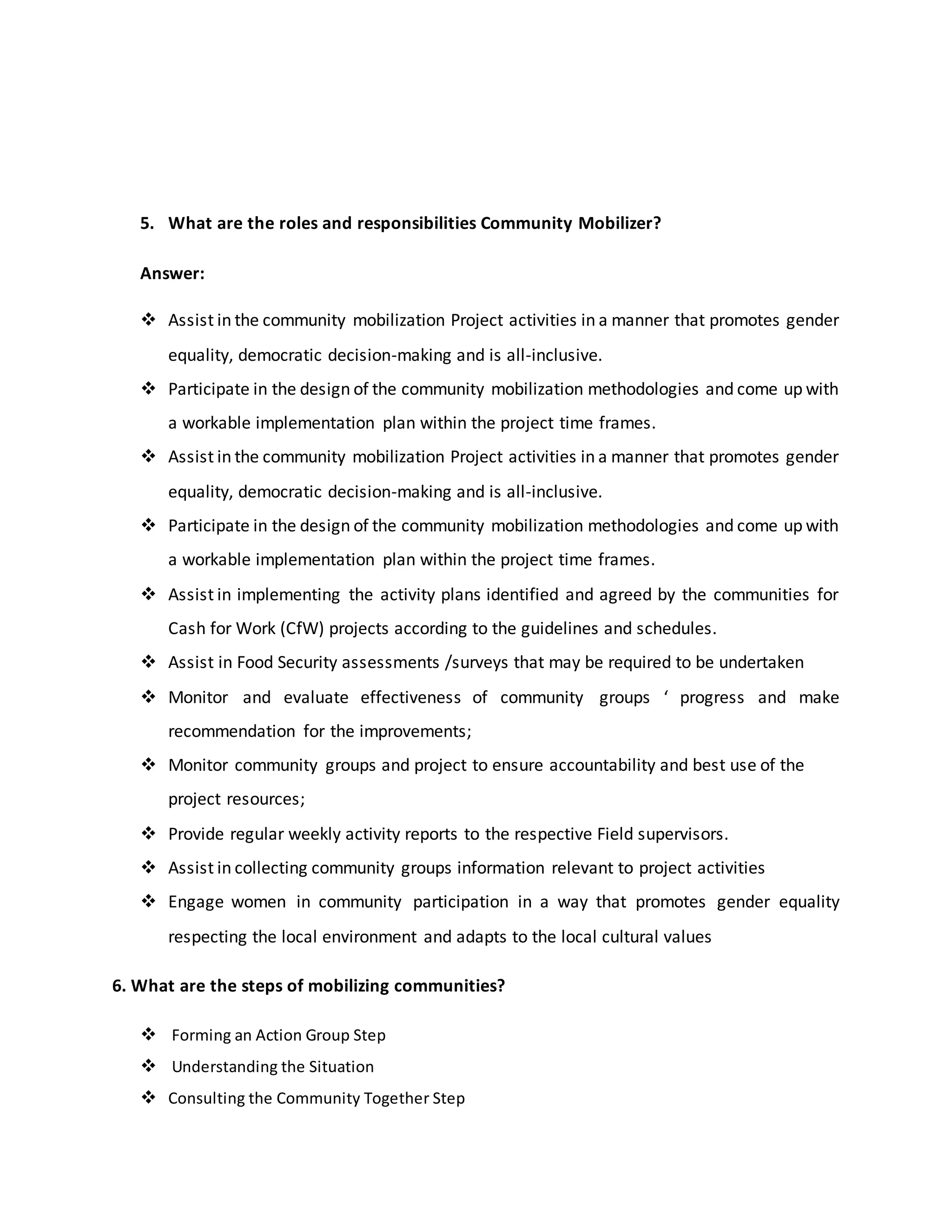 Community mobilization | DOCX