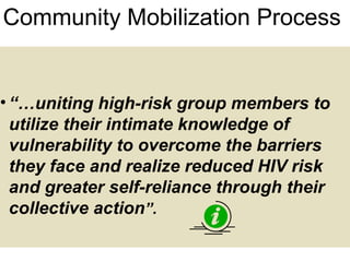 Community mobilization and program transition | PPT