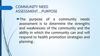 Community need assessment(cna) english | PPTX
