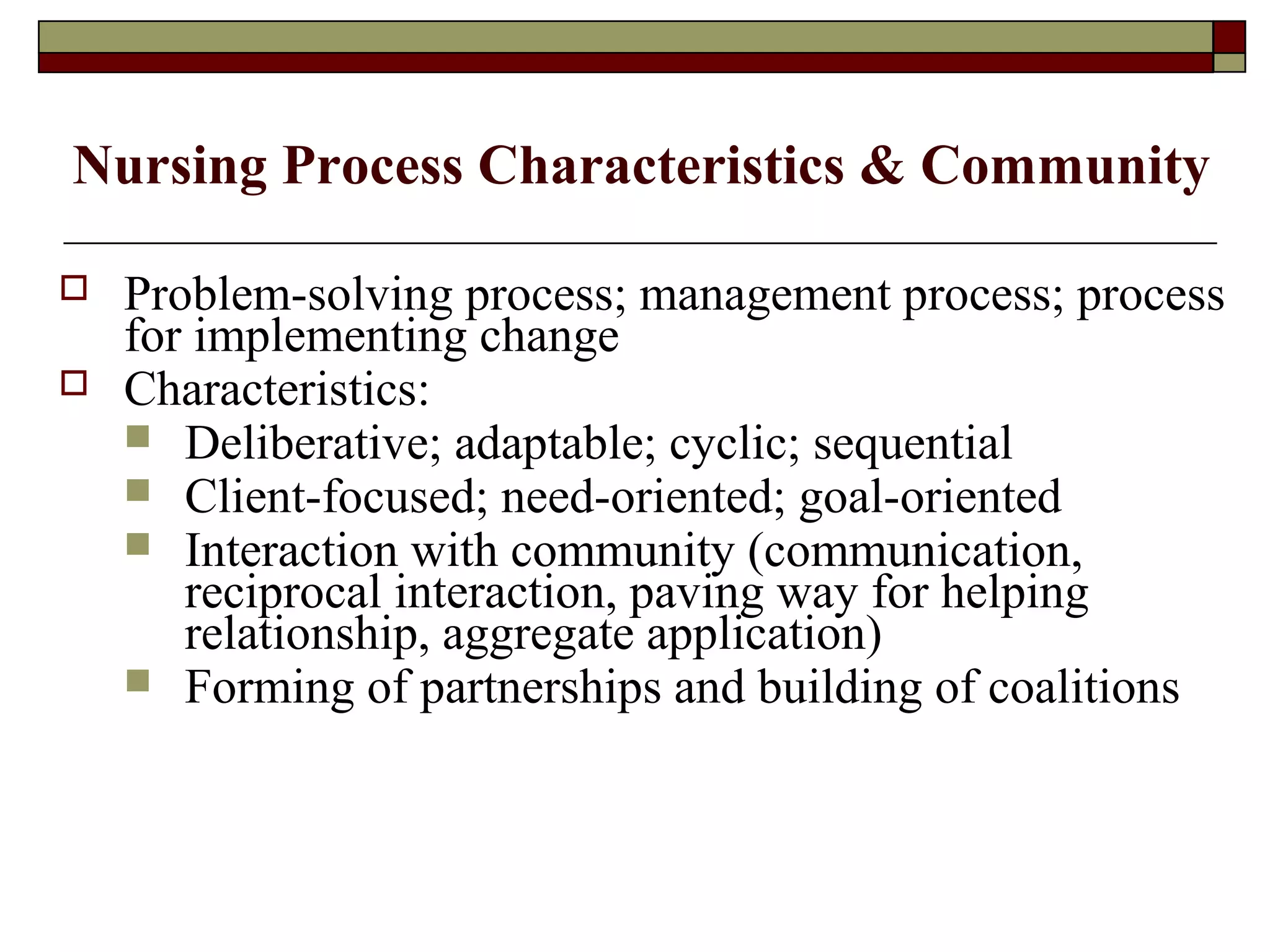 Community nursing process | PPT