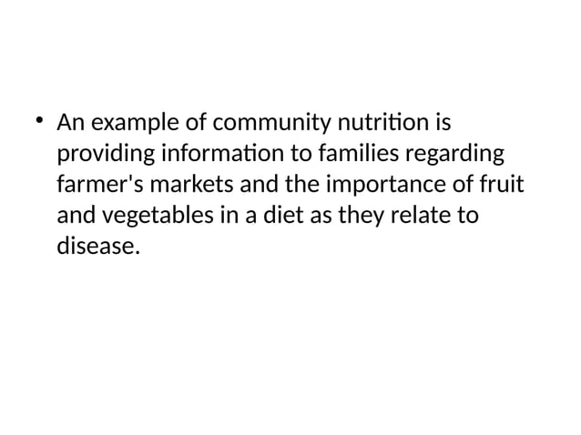 Community Nutrition and Health Promotion Introduction.pptx | Healthy ...