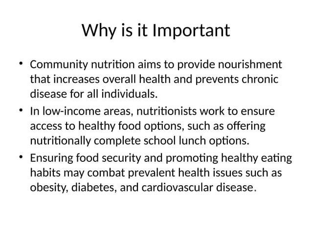 Community Nutrition and Health Promotion Introduction.pptx | Healthy ...