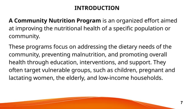 community nutrition program.pptx11111111 | PPTX