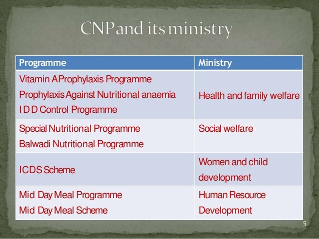 Community nutrition programme