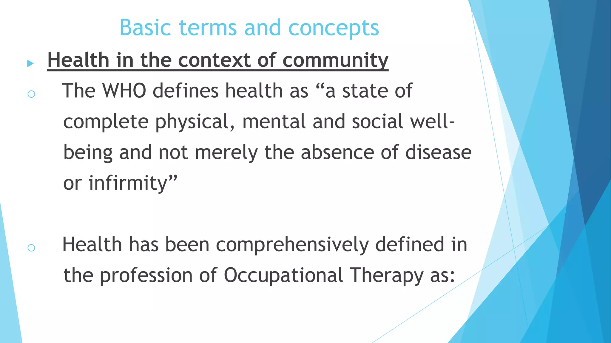 Community Occupational Therapy | PDF