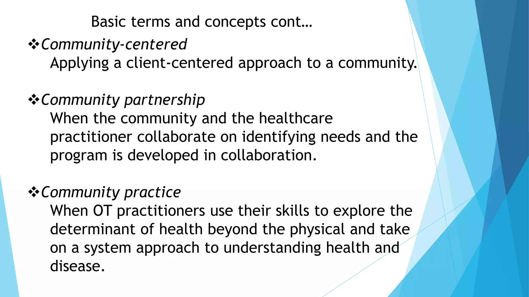 Community Occupational Therapy | PDF