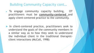 Community Occupational Therapy | PDF