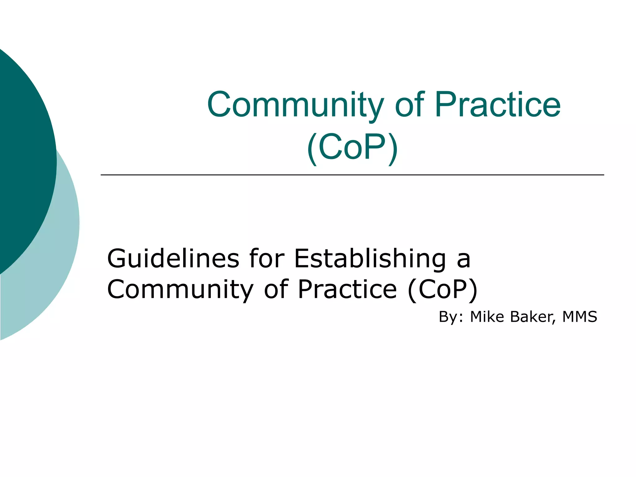 Community Of Practice (Co P) | PPT