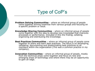 Community Of Practice (Co P) | PPT