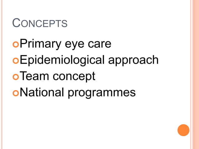 Community ophthalmology | PPTX