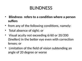 Community Ophthalmology focuses on Various aspects of eye health | PPT