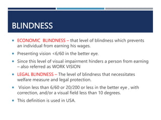 Community Ophthalmology - Blindness, Different Plans and their outcome ...
