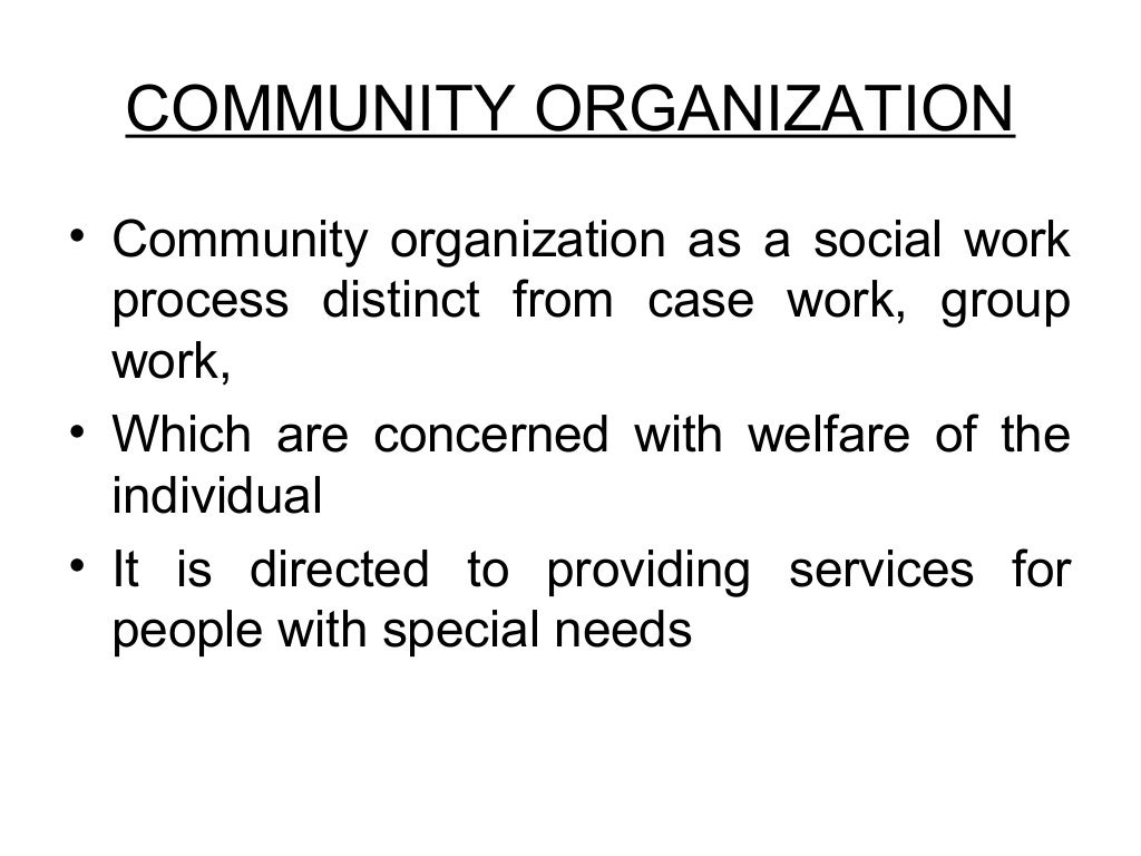 Community organisation