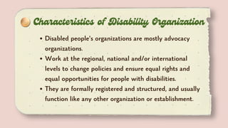 Unit IV: Community Organization in the field of Disability | PDF