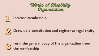 Unit IV: Community Organization in the field of Disability | PDF