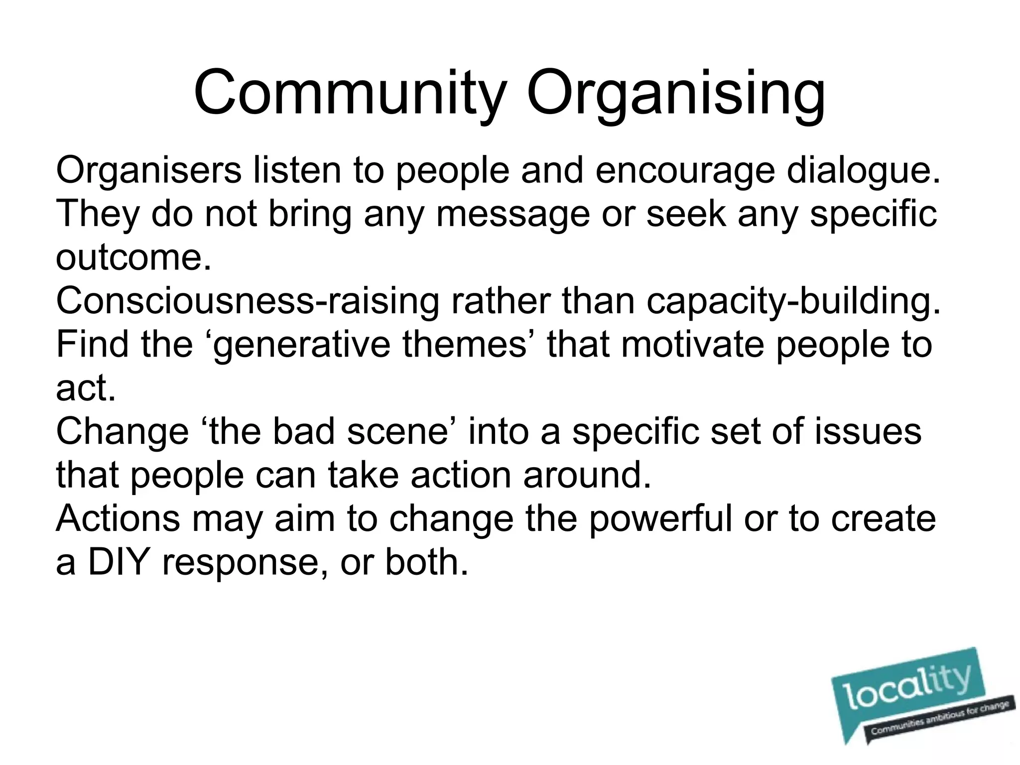 Community organiser presentation | PPT