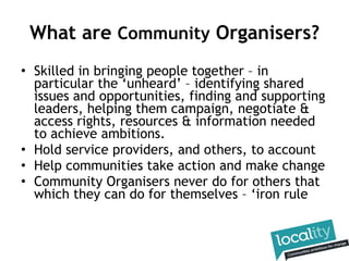 Community Organisers - Big Society & Localism | PPT